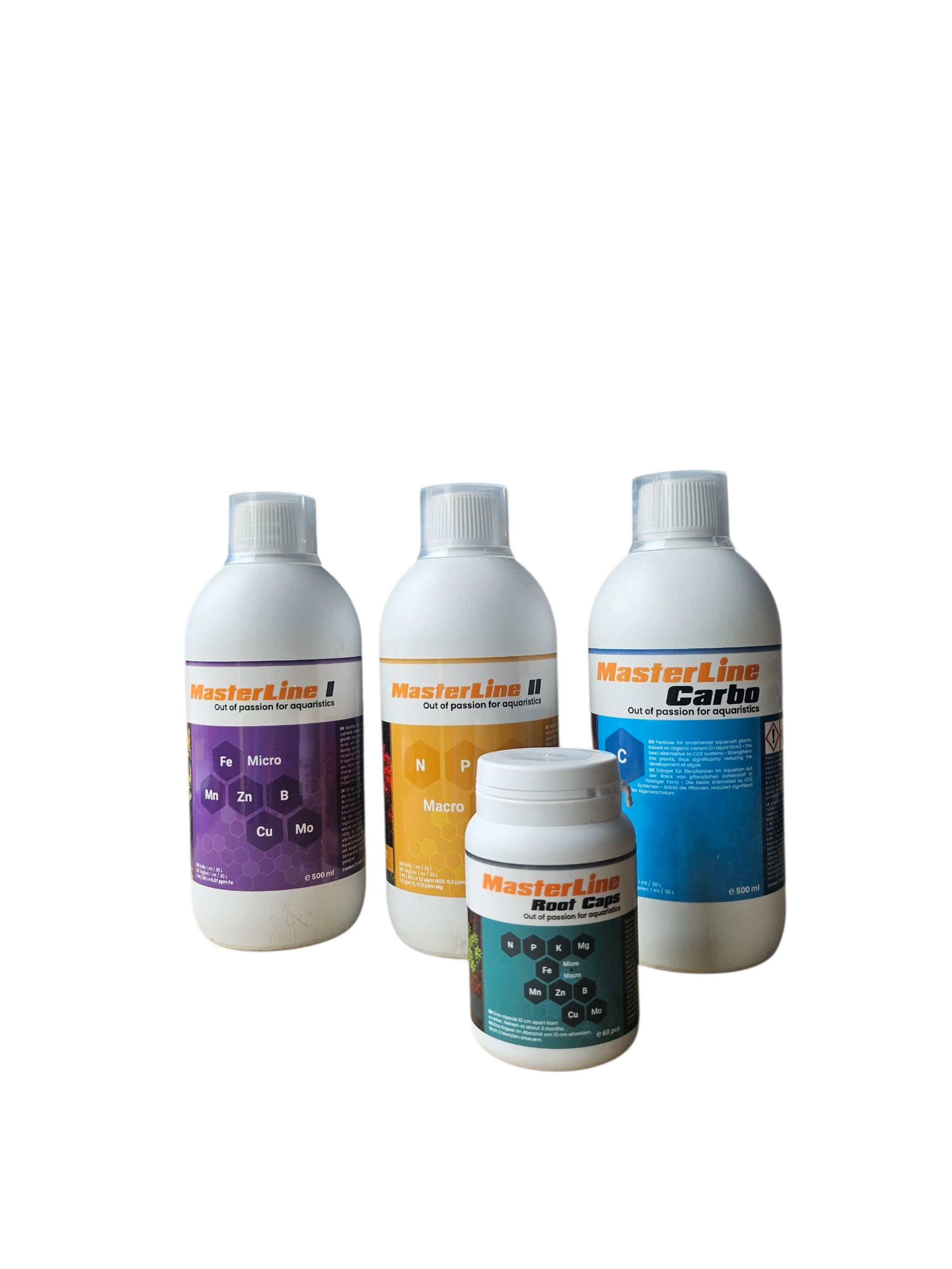 MasterLine I + II + Carbo – 500ml + MasterLine Root Caps (60 pcs) Set